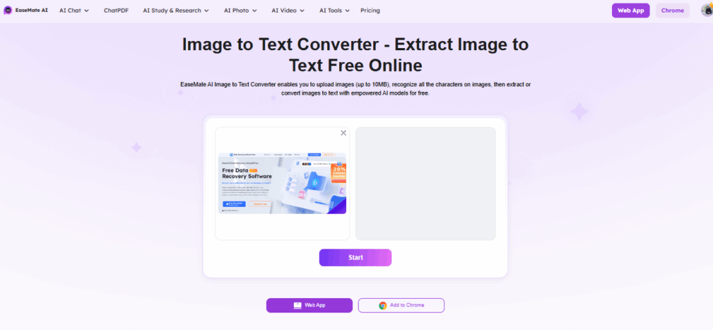Convert Images to Text in 3 Clicks with EaseMate AI - FreeLogoPNG